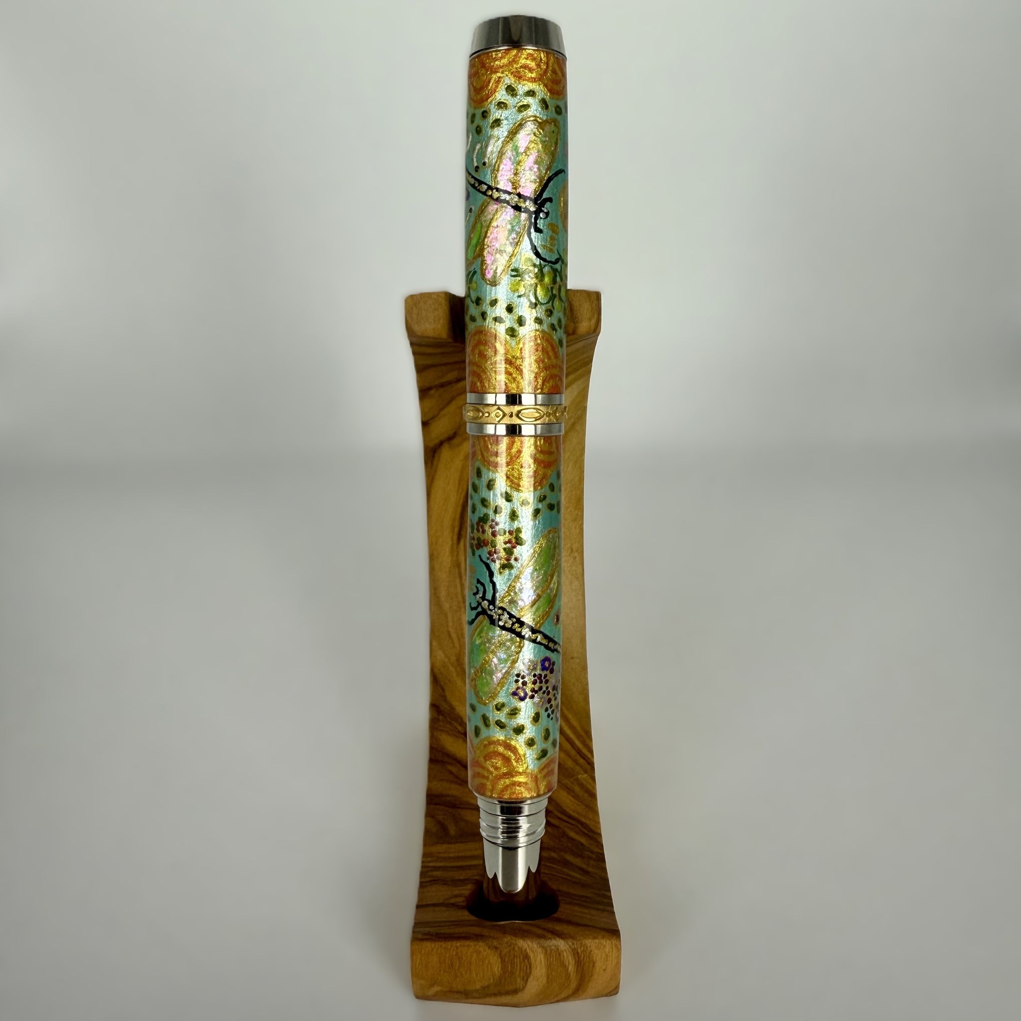 Jr Statesman II Postable Rollerball Pen with Hand painted Aboriginal A